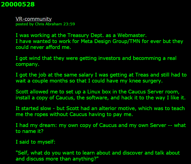 The seminal moments of Memespace — Chris Abraham